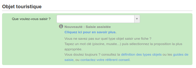 Saisie assistée : aide au choix du type objet – Apidae Tourisme - Site ...